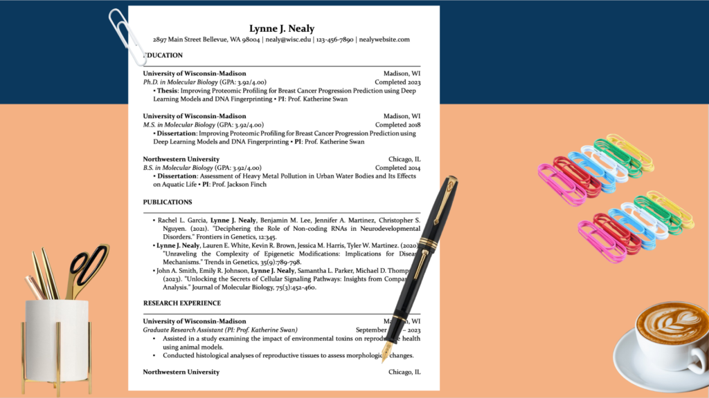 Postdoctoral CV Template - TempaLyst