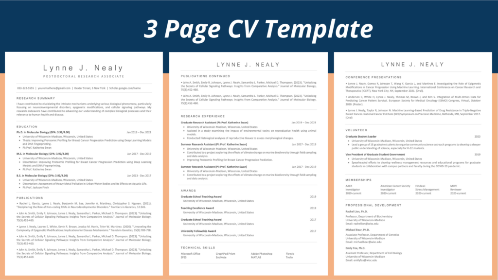 Postdoctoral CV Template - TempaLyst