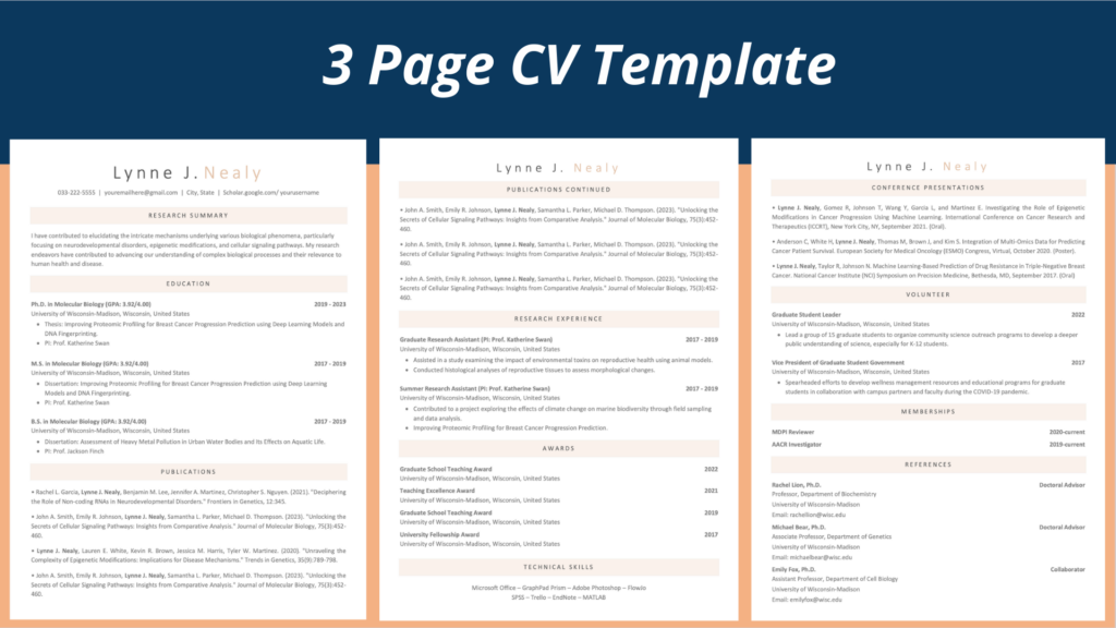 Postdoctoral CV Template - TempaLyst