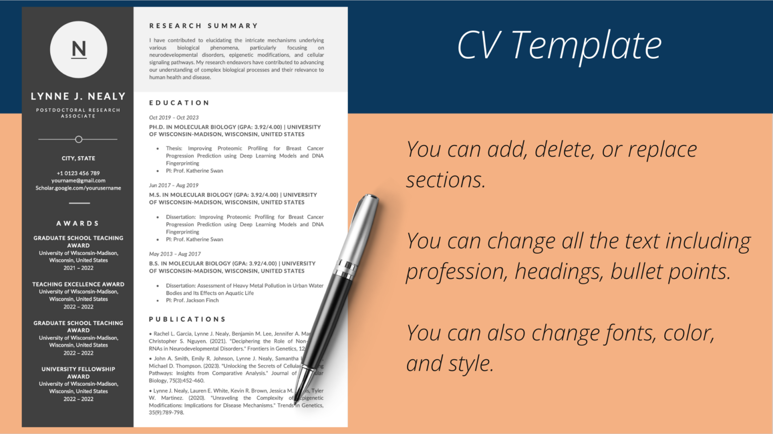 Postdoctoral CV Template - TempaLyst