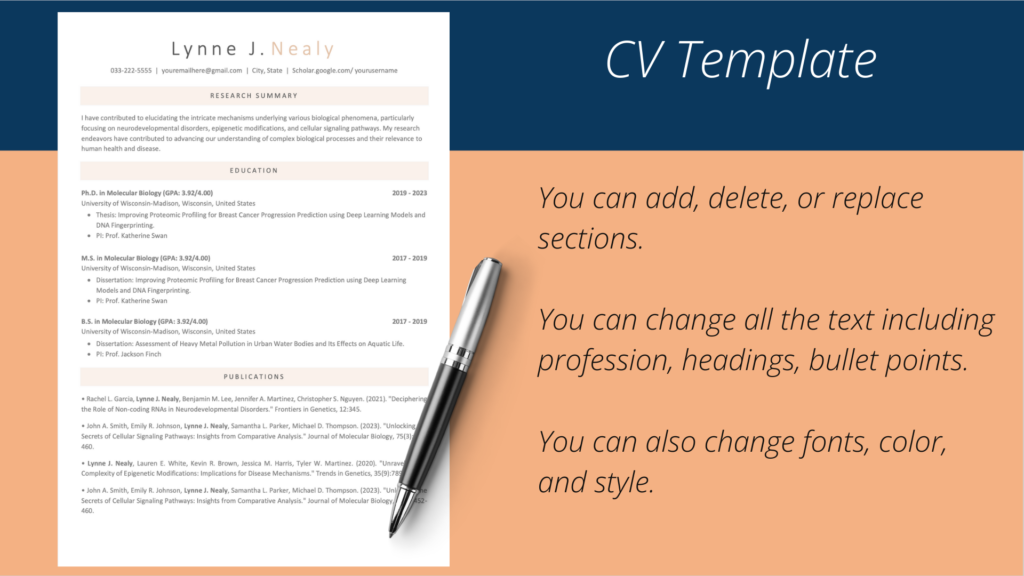 Postdoctoral CV Template - TempaLyst